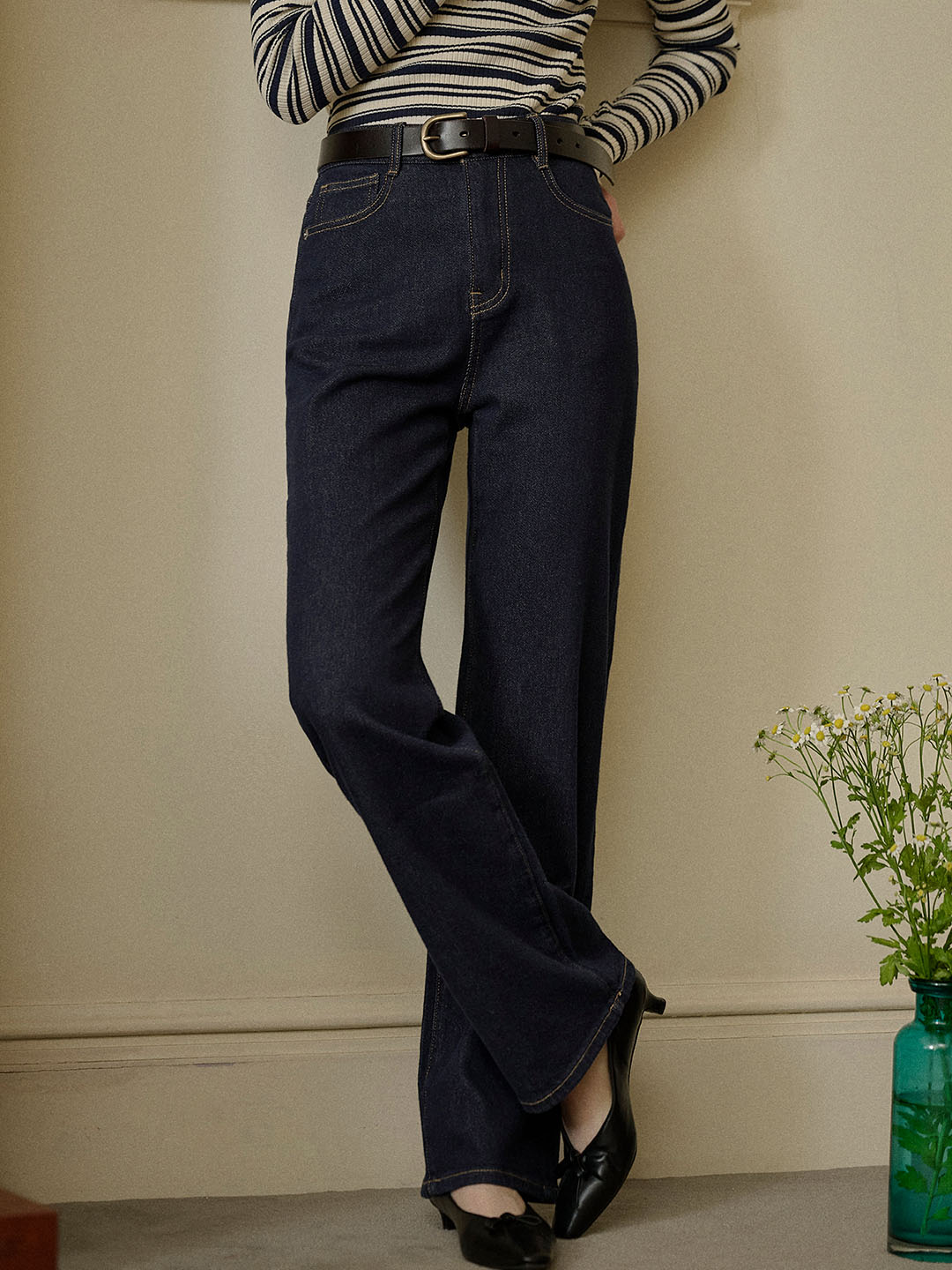 Tricia Classic High Waist Vintage Jeans Simple Retro