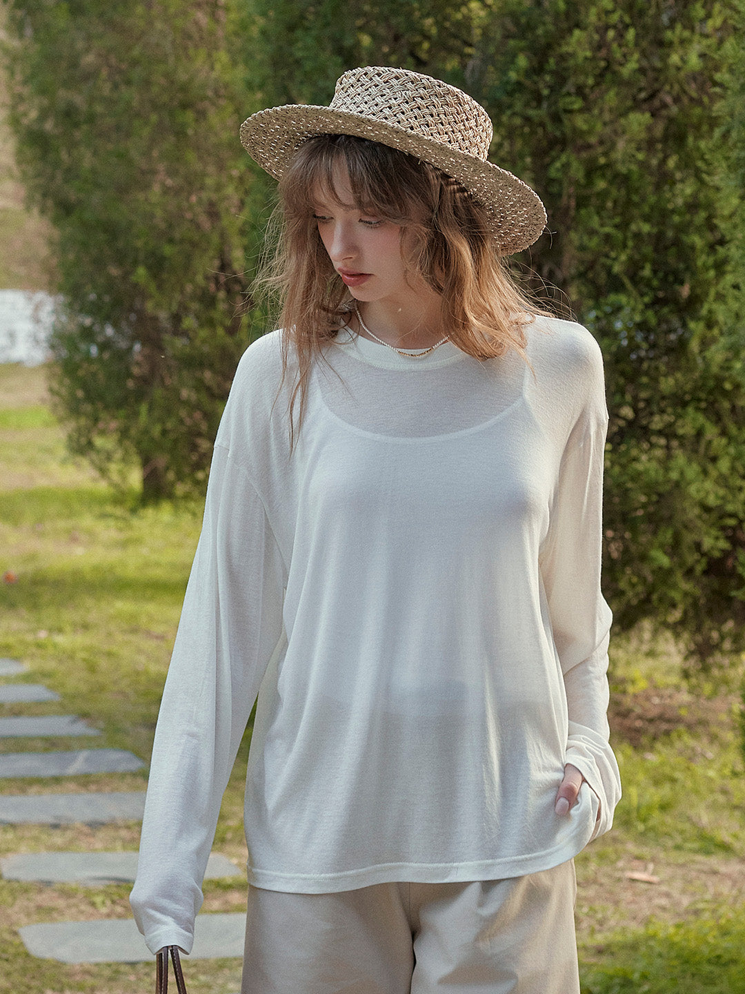 【Final Sale】Gracelyn Round Neck Sun Protection Top