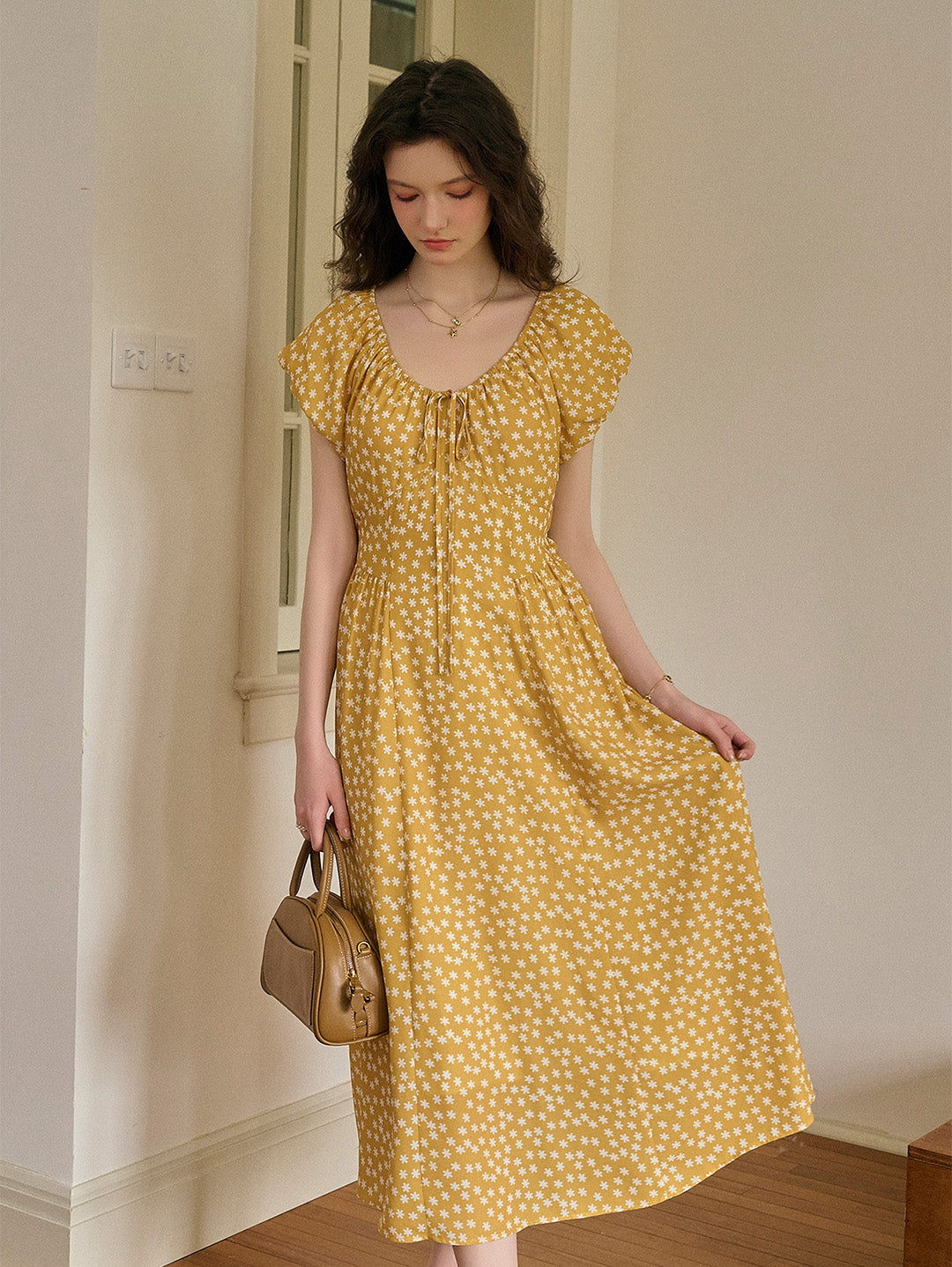 【Final Sale】Ariel Round Neck Floral Dress