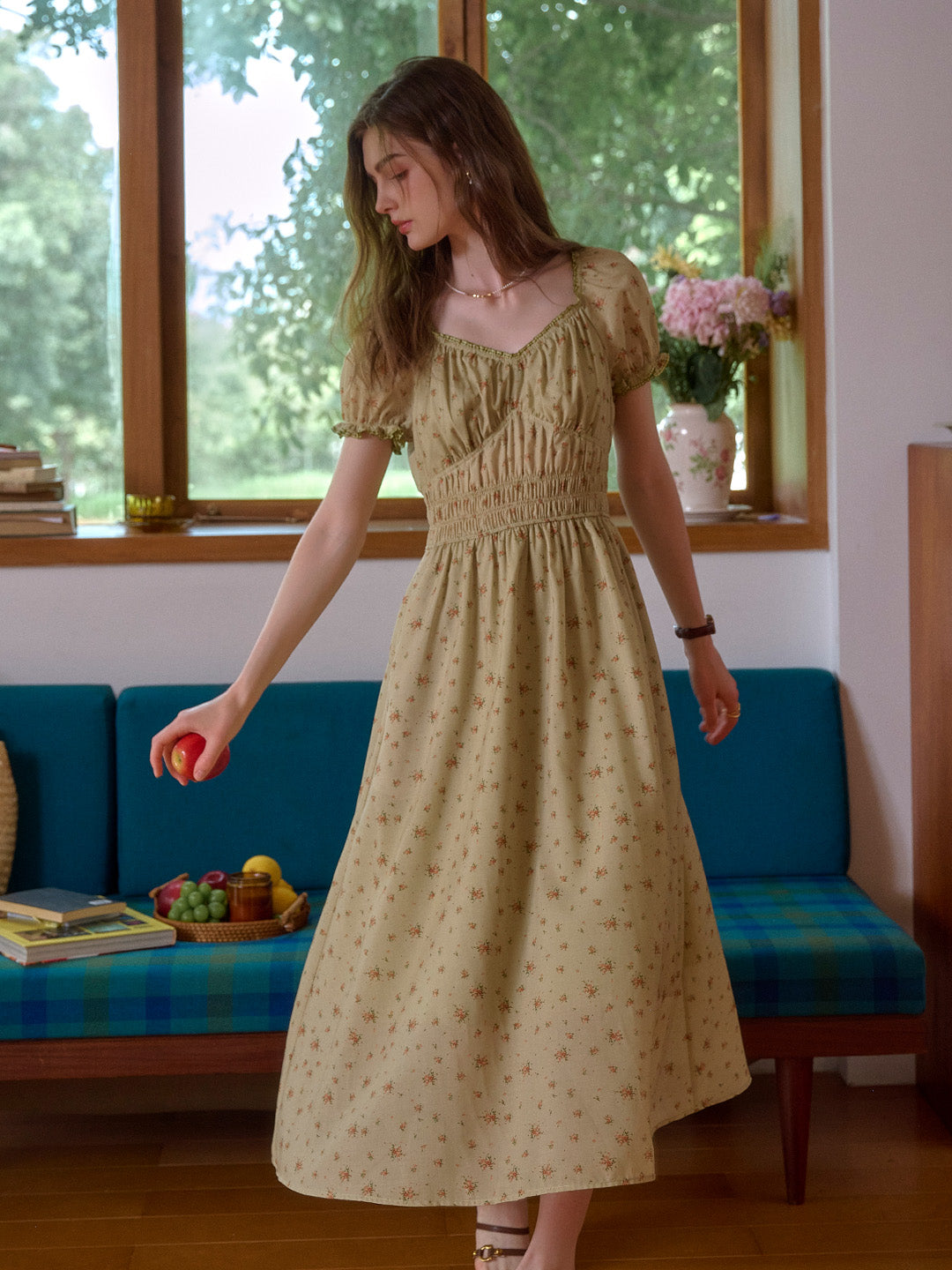 Nevaeh Square Neck Floral Dress