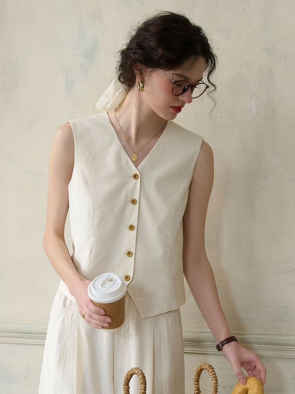 Michelle Casual V-neck Vest