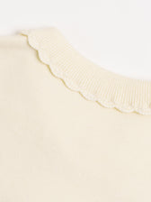 【Final Sale】Grace Floral Embroidered Apricot Knit Cardigan